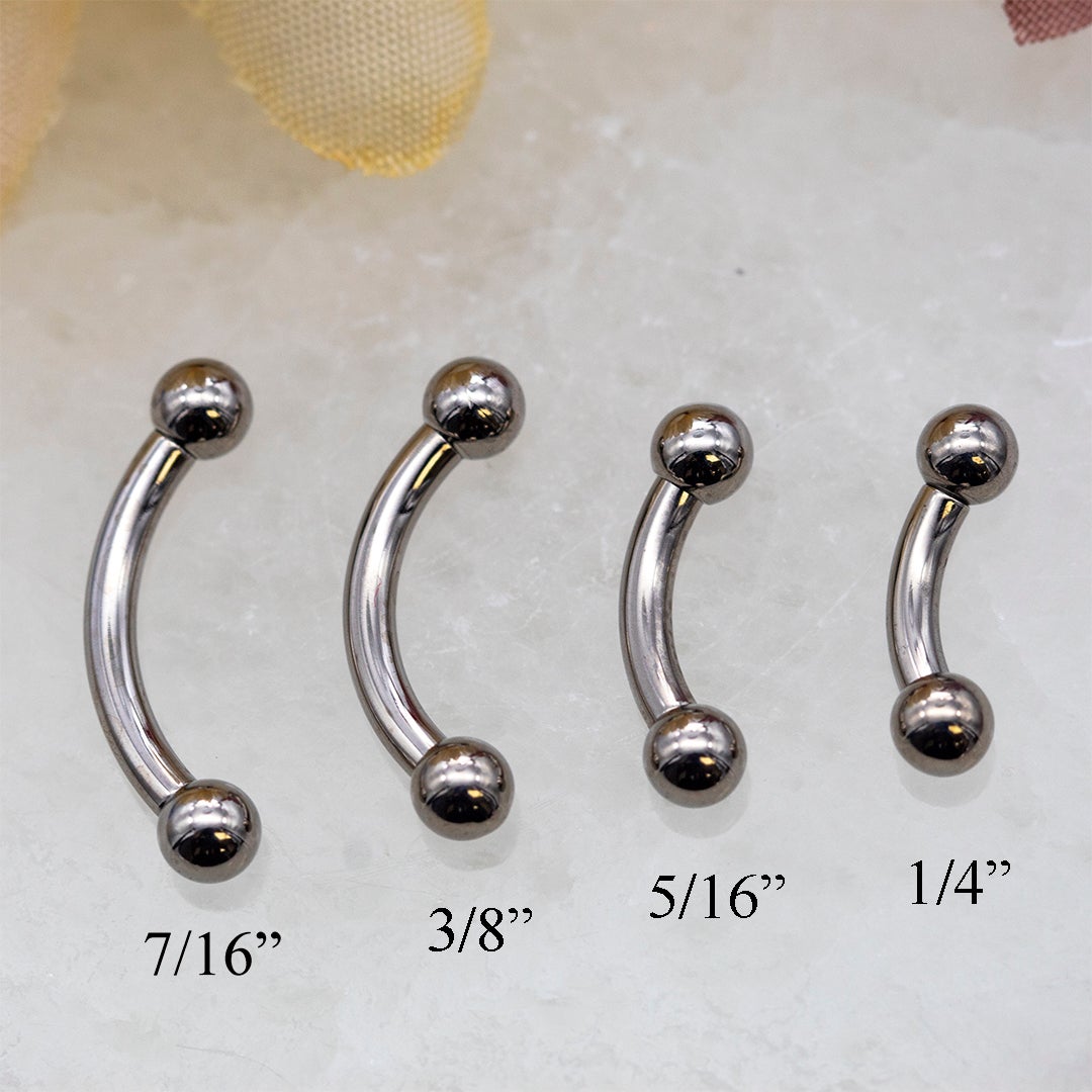 12g Threaded Titanium Curved Barbell